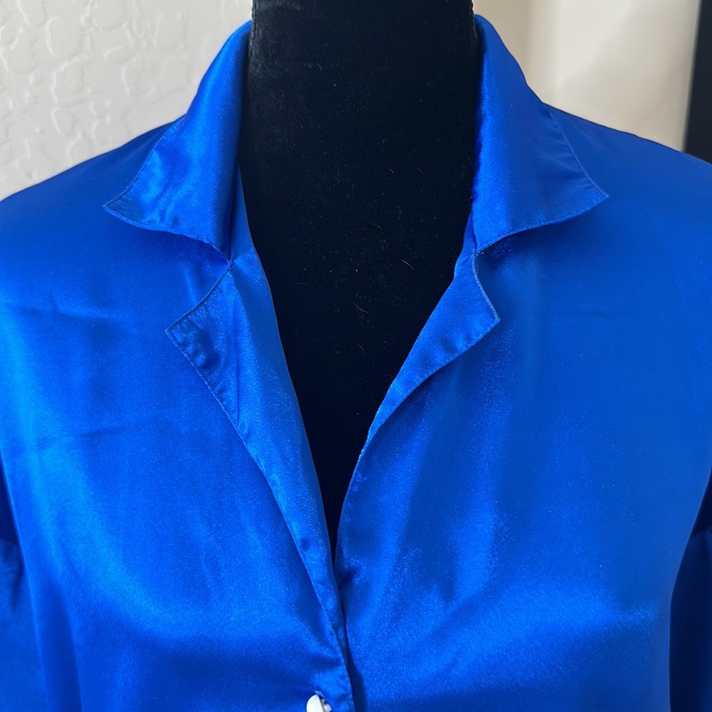 Sexy Vintage Victoria Secret Royal Blue Satin Look Ni… - Gem